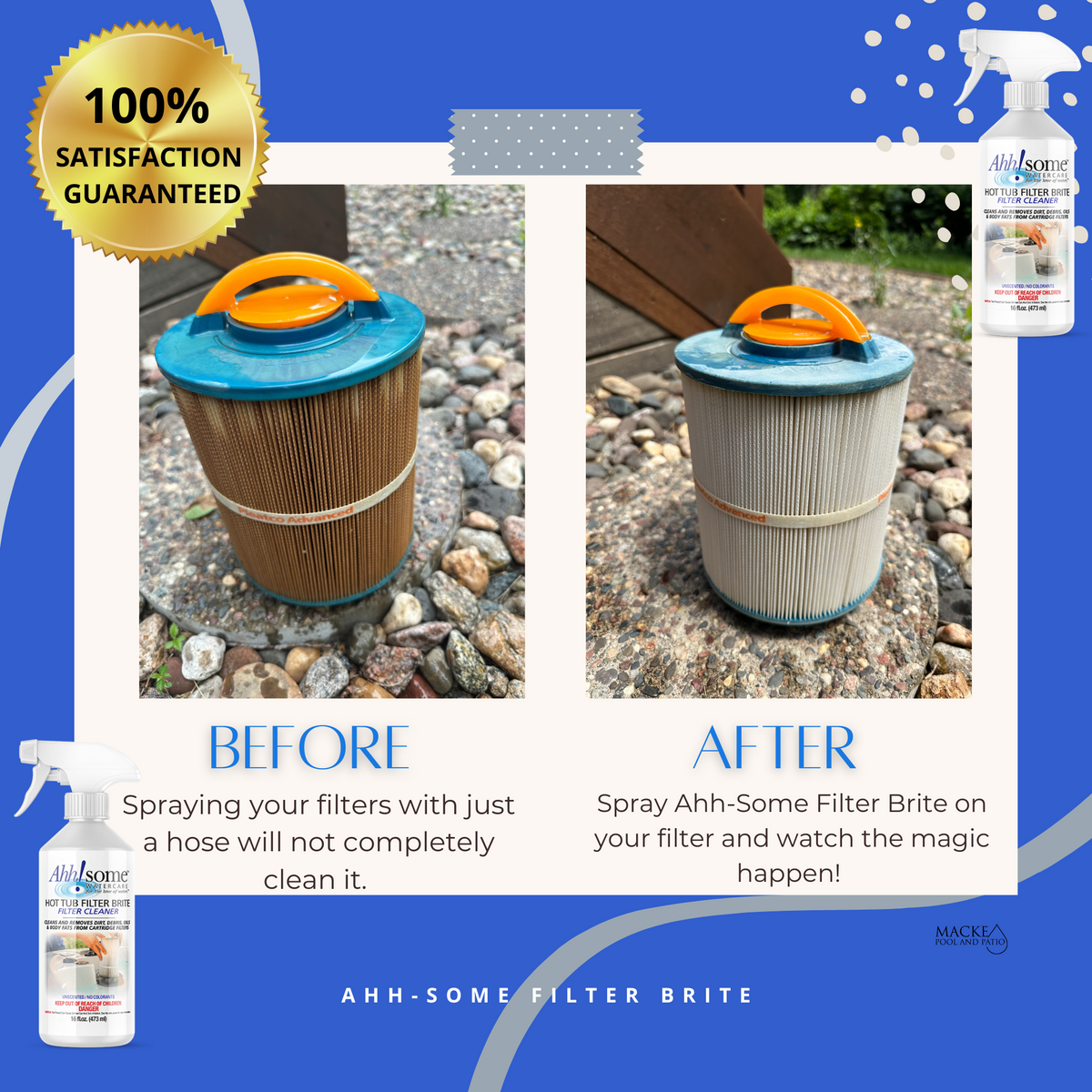 Ahh some Hot Tub Filter Brite Filter Cleaner | Macke Pool & Patio