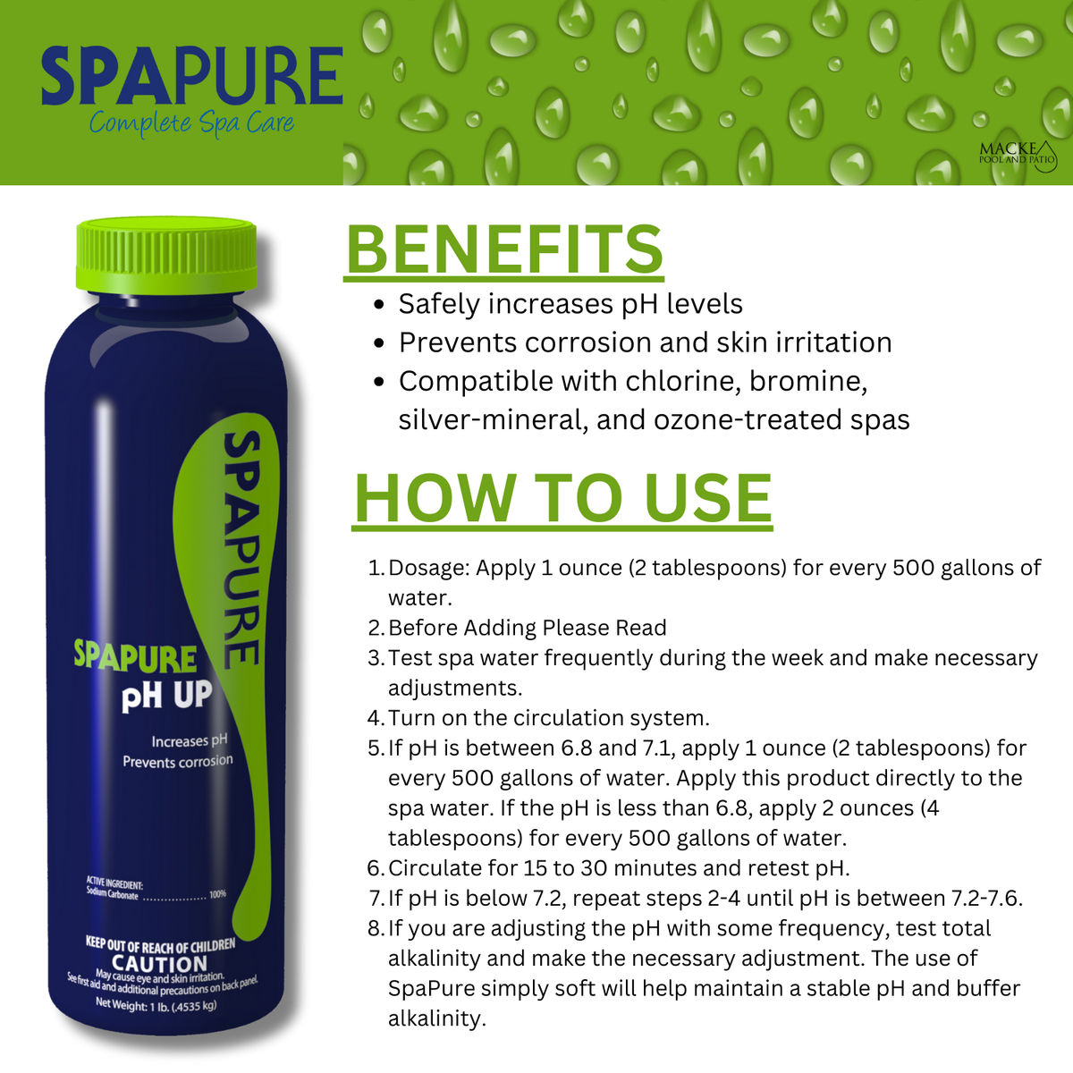 SpaPure pH Up 1 lb | Macke Pool & Patio