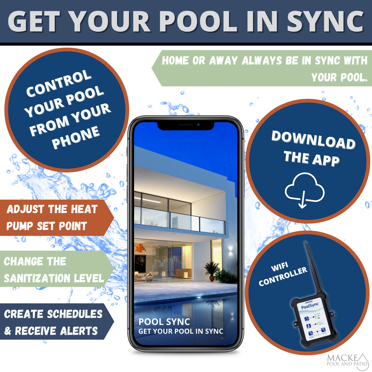 Aqua Cal ECP0343 PoolSync WiFi Controller for AquaCal Heat Pump and ...